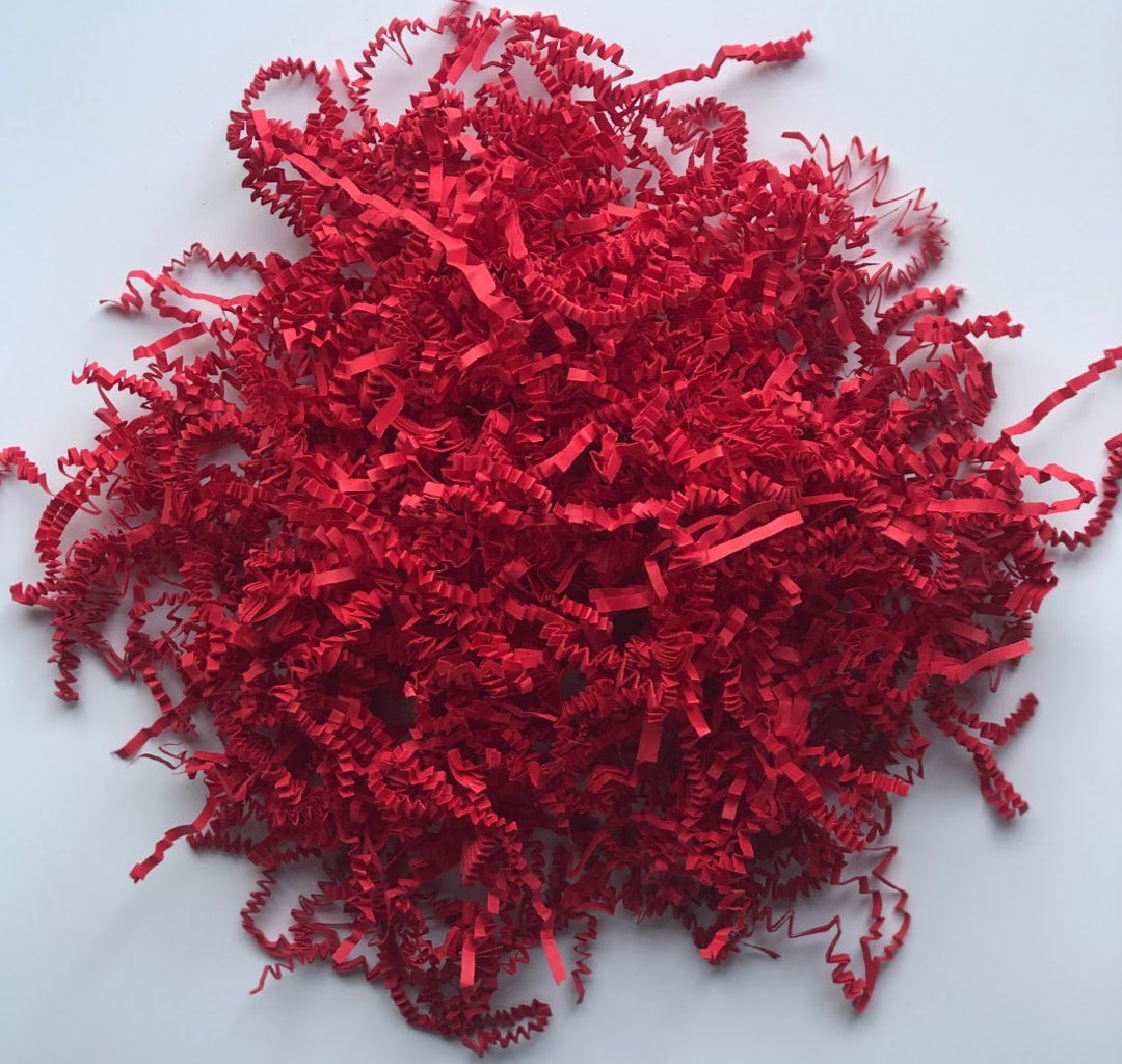 4 Oz Red Crinkle Shred Paper for Gift Packaging, Cushion Packaging ...