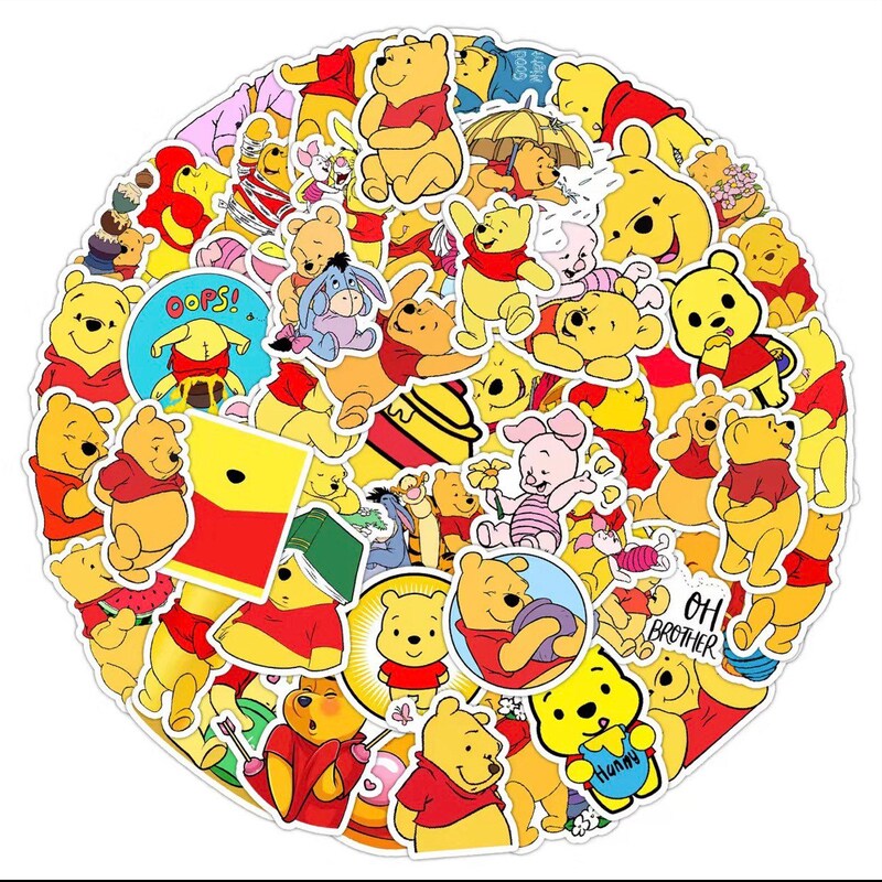 Winnie the Pooh Stickers - Etsy