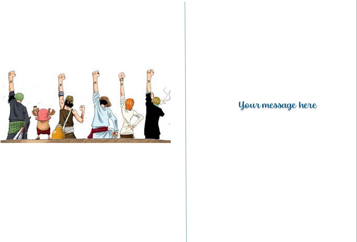 One Piece Anime Farewell Goodbye Friend Card Alabasta Scene A6 Touching ...