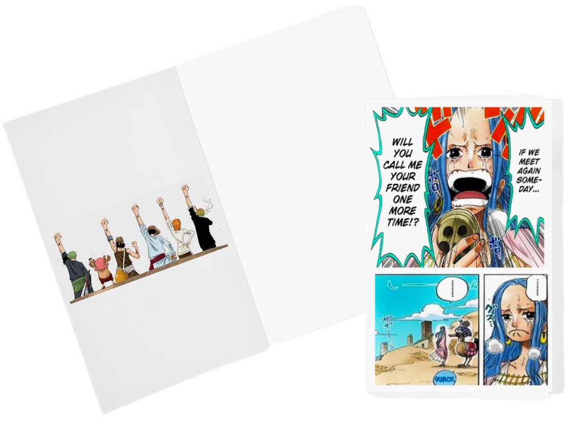 One Piece Anime Farewell Goodbye Friend Card Alabasta Scene A6 Touching ...