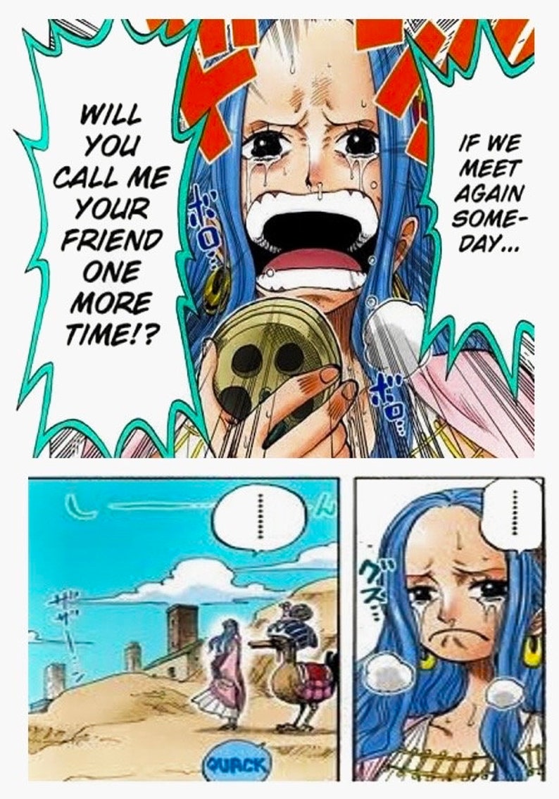 One Piece Anime Farewell Goodbye Friend Card Alabasta Scene A6 Touching ...