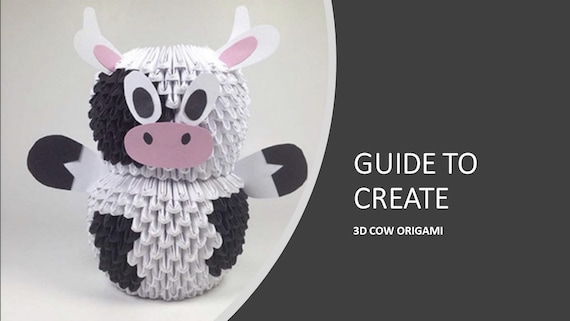 Guide to Paper 3D Origami Cow - Etsy