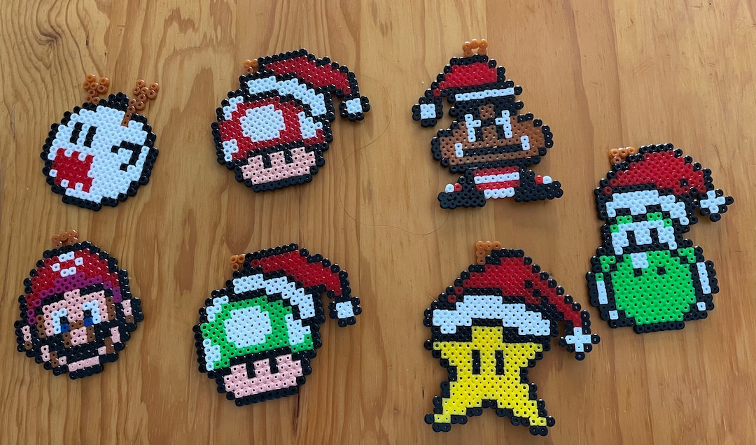 Handmade Christmas Decor / Tag Super Mario Hama Beads Choose Your ...