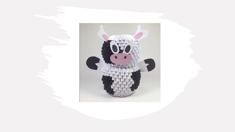 Guide to Paper 3D Origami - Cow - Etsy