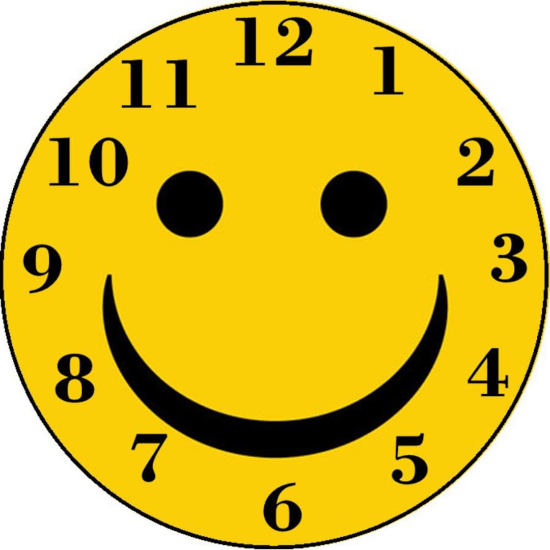 Smiley Face. CD Clock. With Free Stand. - Etsy