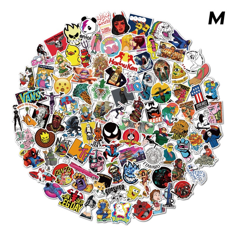 100 PCS Sticker Pack Stickers Decals Vinyls PVC for | Etsy