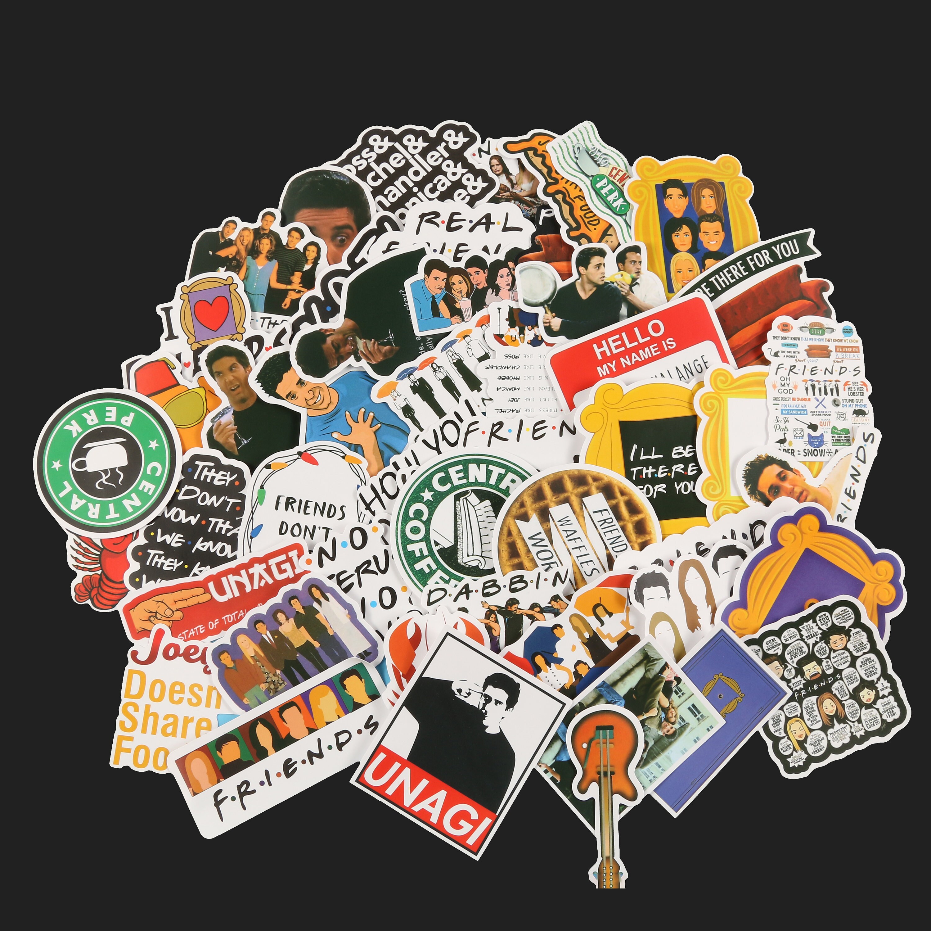 50 PCS Friends TV Show Theme Stickers Funny Stickers | Etsy