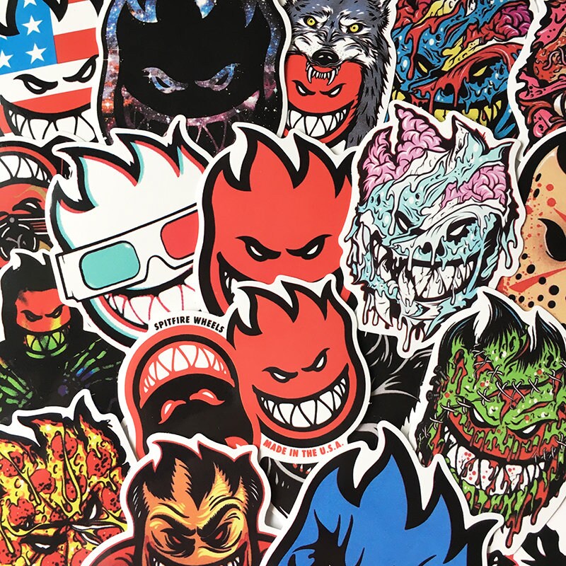 18pcs Spitfire Stickers Skate Logo Stickers Pack Waterproof | Etsy