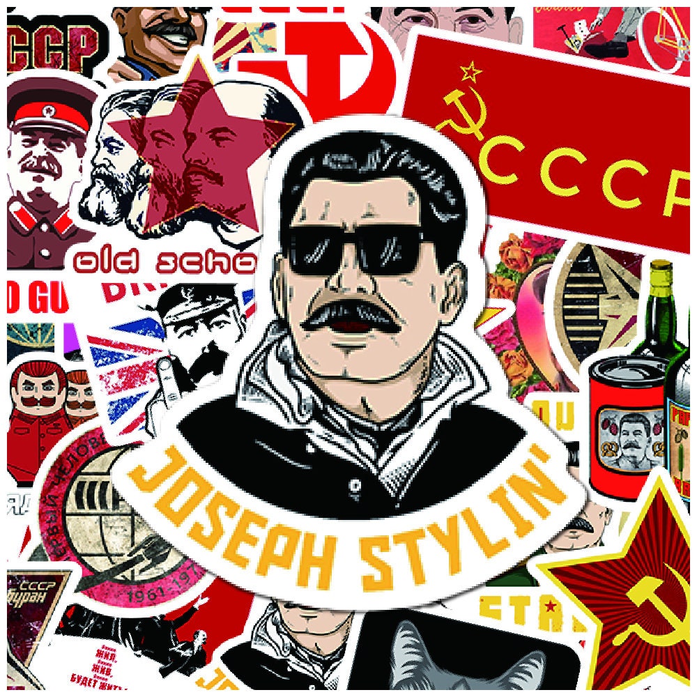 50 PCS Russian Soviet Union Stalin Stickers Skateboard Decals | Etsy