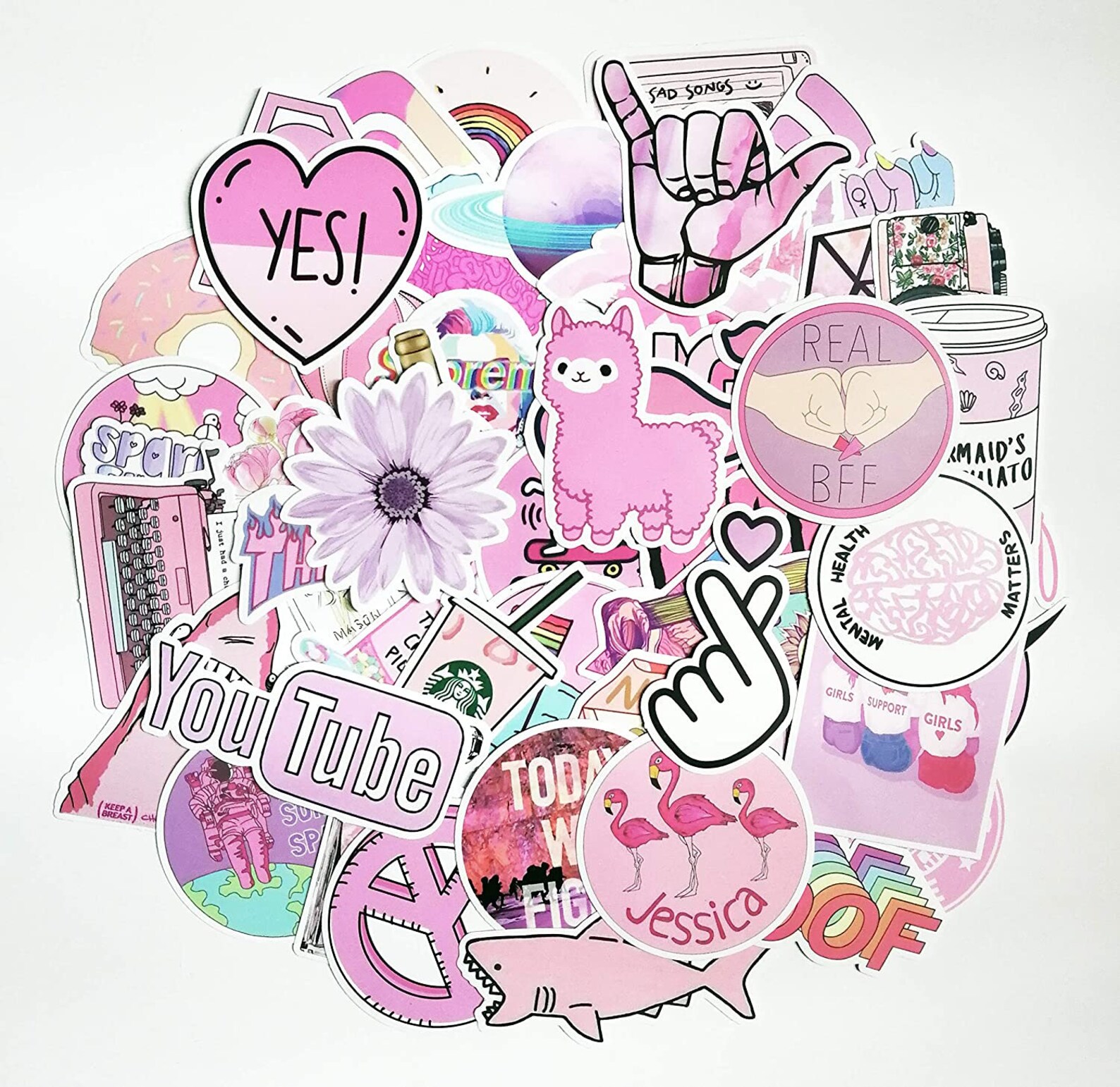 53 PCS Cute Pink Laptop Stickers for Teens Girl Lovely | Etsy