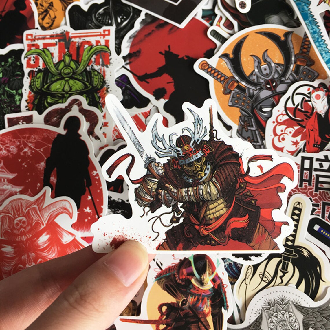 30 PCS Japanese Samurai Theme Sticker Pack Bushido Sticker | Etsy