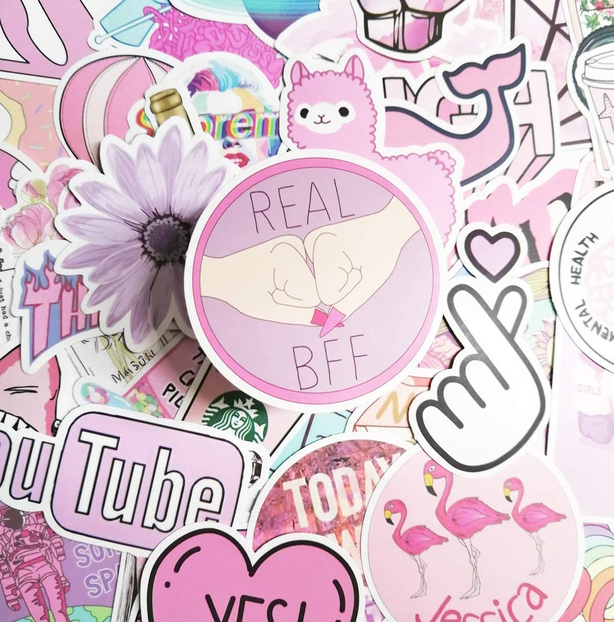 53 PCS Cute Pink Laptop Stickers for Teens Girl Lovely | Etsy