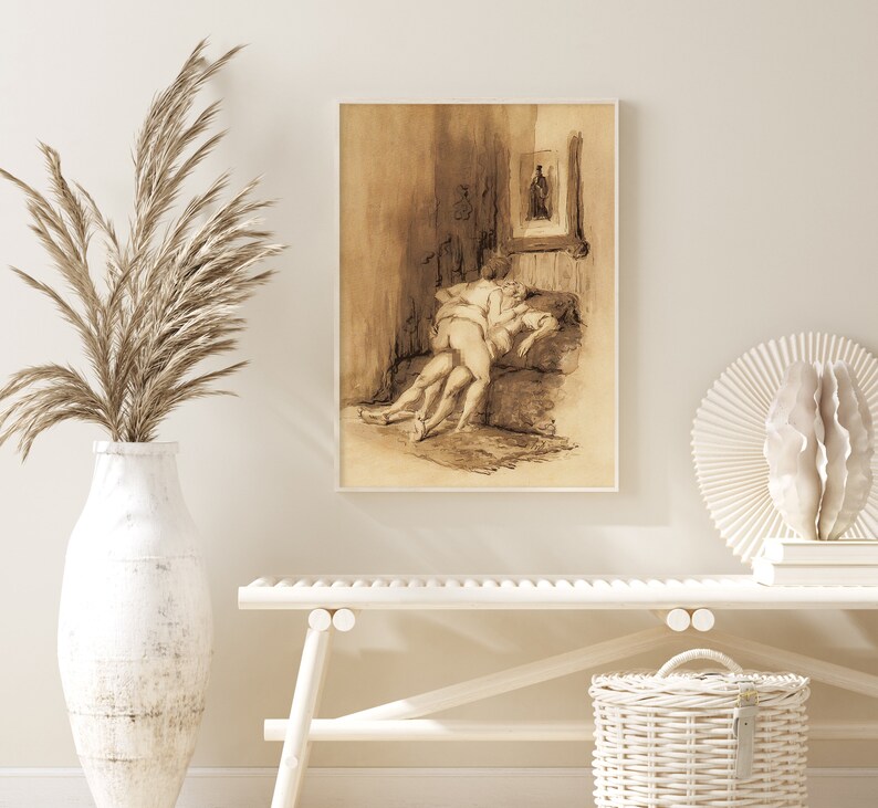 Vintage Erotic Art Print Vintage Art Vintage Home Decor Etsy