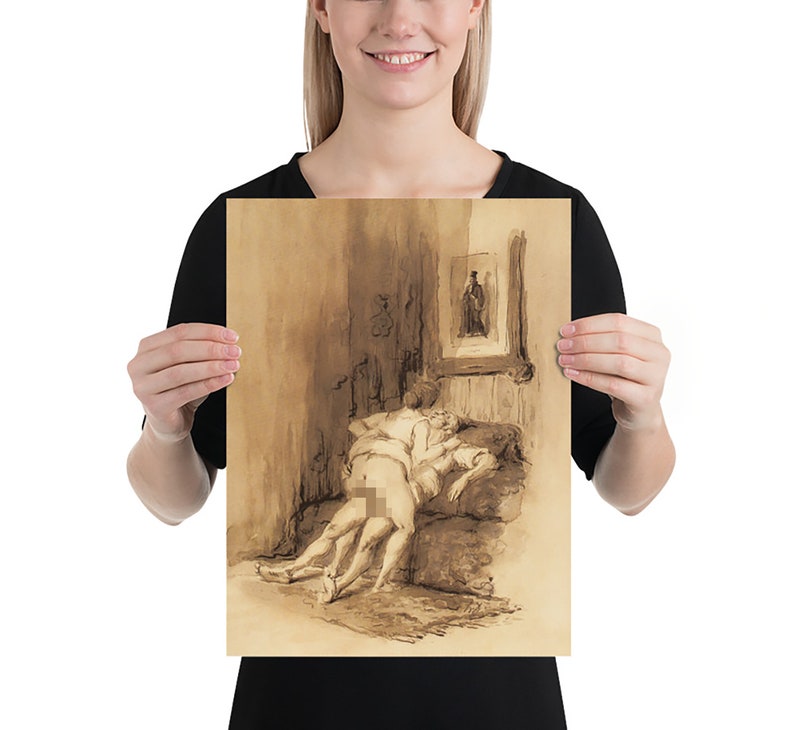 Vintage Erotic Art Print Vintage Art Vintage Home Decor Etsy