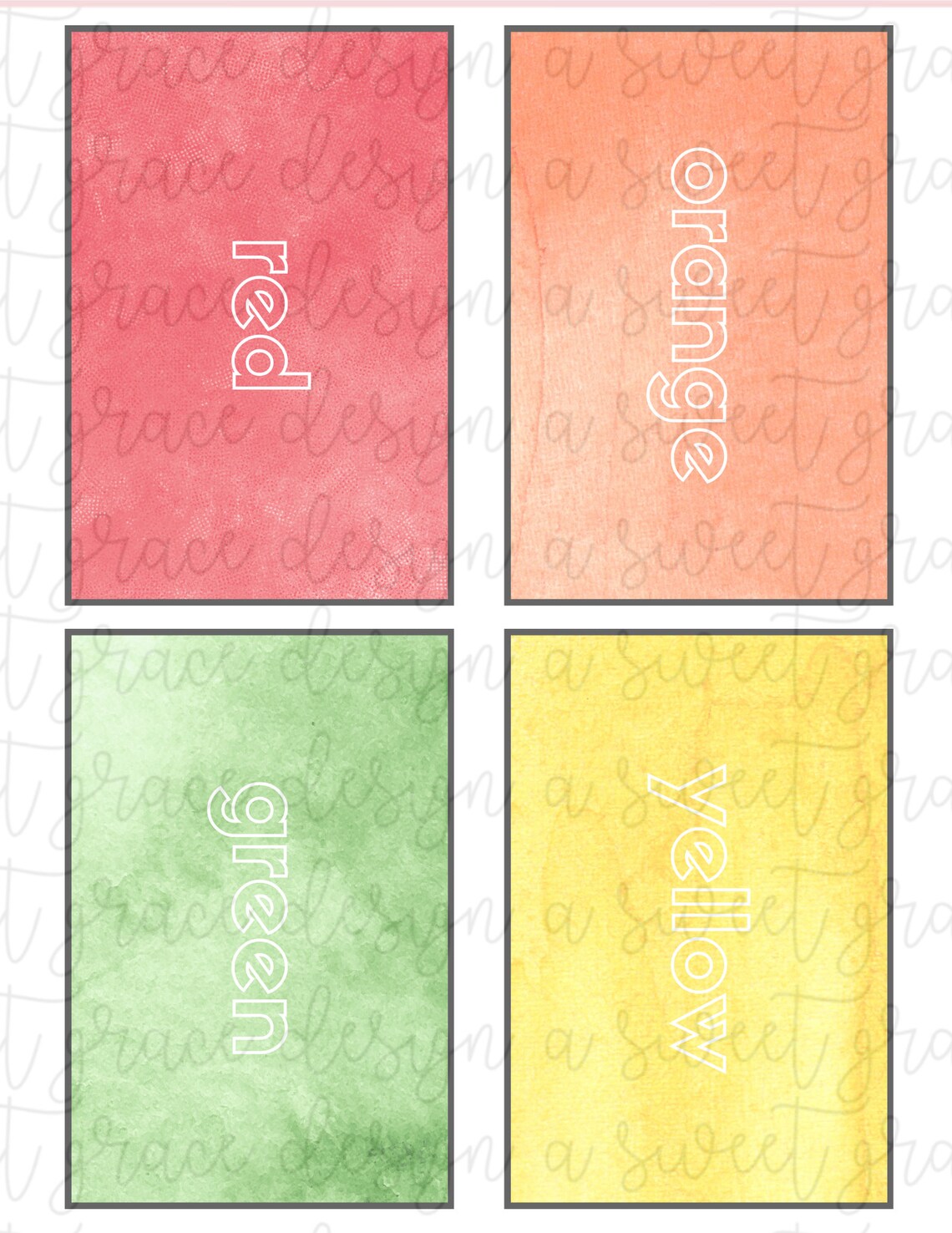 Bilingual Color Flash Cards - English & Spanish | DIGITAL DOWNLOAD ...