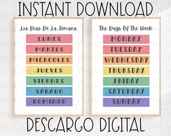 Bilingual Color Flash Cards - English & Spanish | DIGITAL DOWNLOAD ...