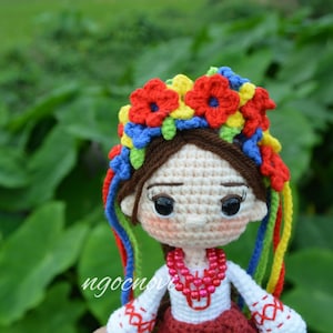 Ukrainian Vyshyvanka Doll Crochet Ukrainian Girl in Traditional Costume ...