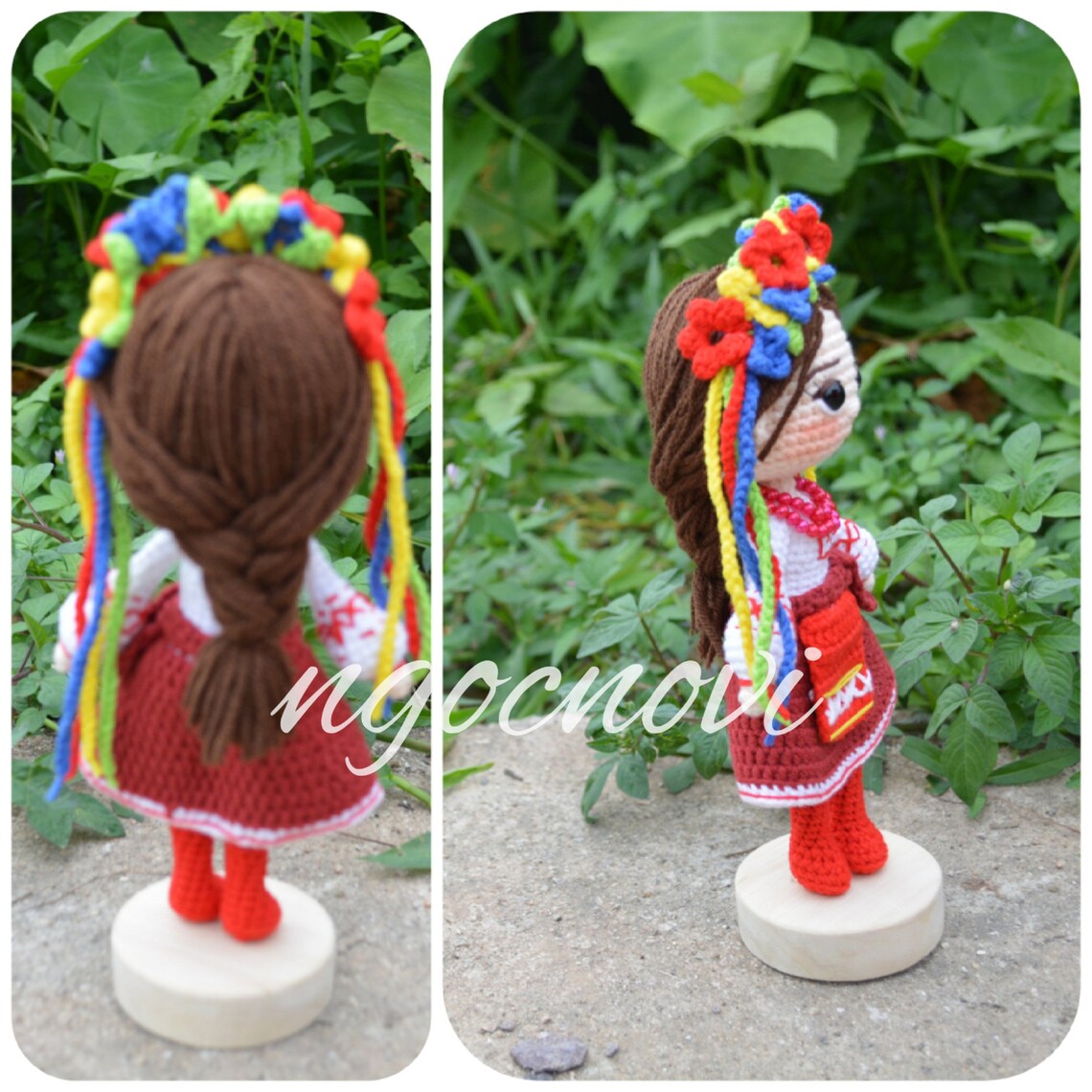 Ukrainian Vyshyvanka Doll Crochet Ukrainian Girl in Traditional Costume ...
