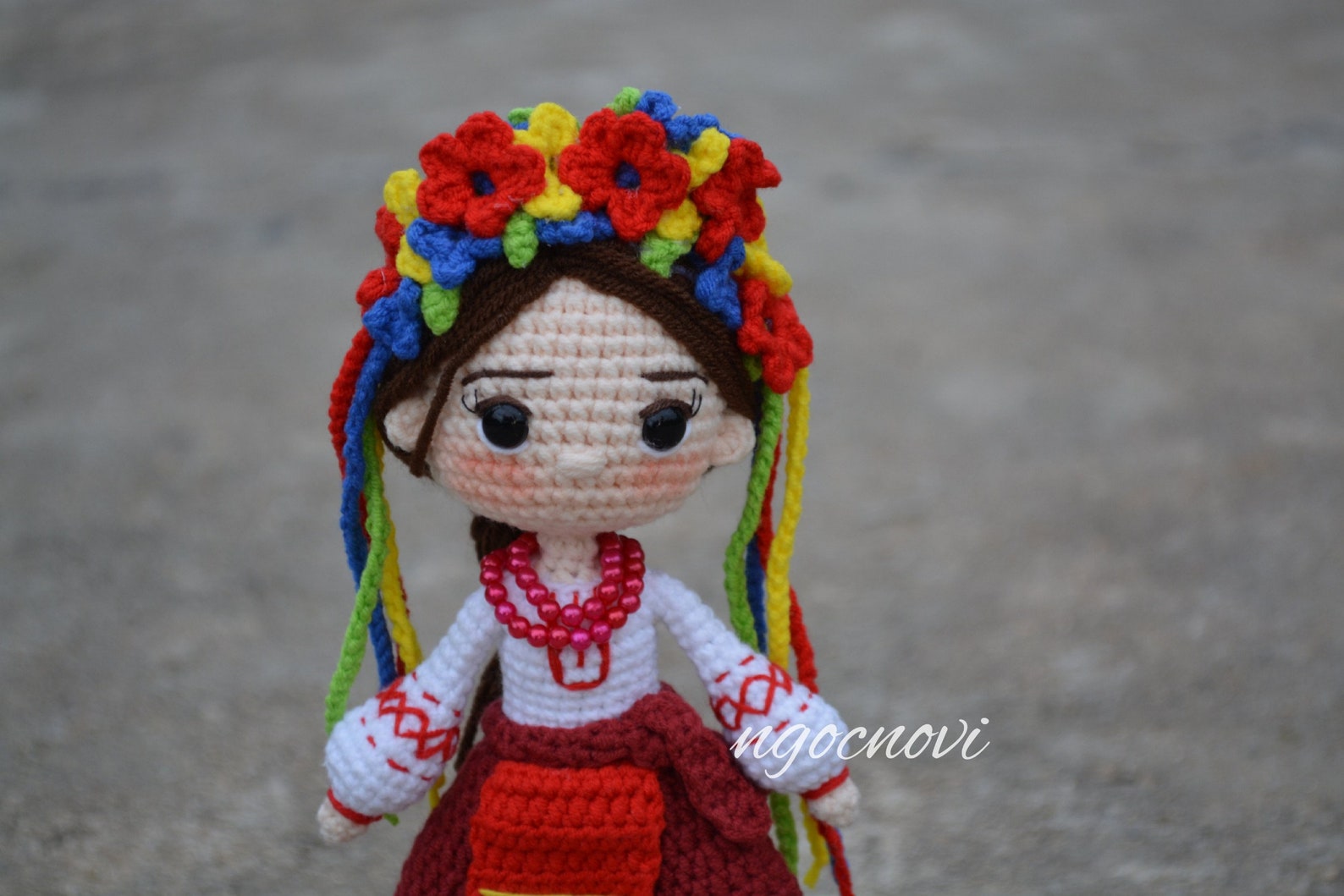 Ukrainian Vyshyvanka Doll Crochet Ukrainian Girl in Traditional Costume ...