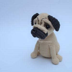 Pug Amigurumi Crochet Pug Dog Cute Handmade Pug Dog Craft - Etsy