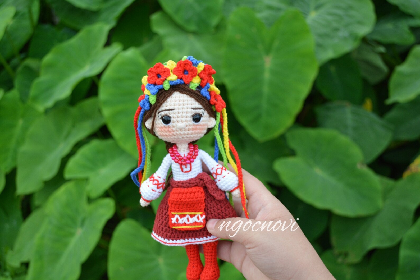 Ukrainian Vyshyvanka Doll Crochet Ukrainian Girl in Traditional Costume ...