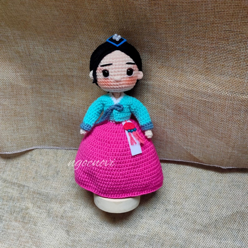Korean Hanbok Doll Korean Girl in Traditional Costume - Etsy