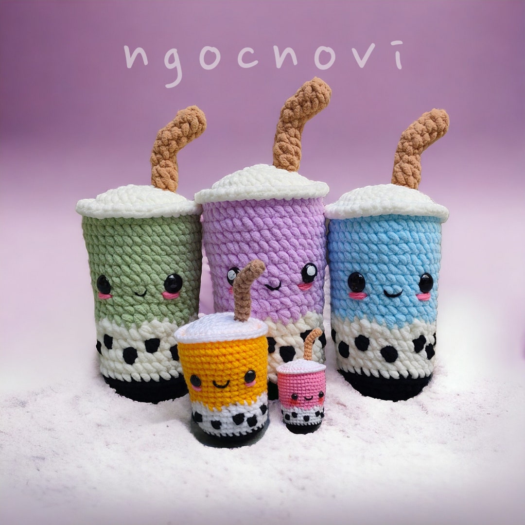 Crochet Bubble Tea Keychain Crochet Boba Plush Handmade - Etsy