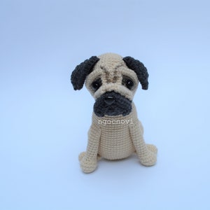 Pug Amigurumi Crochet Pug Dog Cute Handmade Pug Dog Craft - Etsy