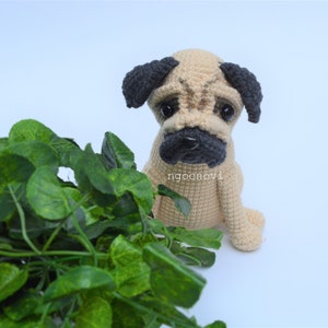 Pug Amigurumi Crochet Pug Dog Cute Handmade Pug Dog Craft - Etsy