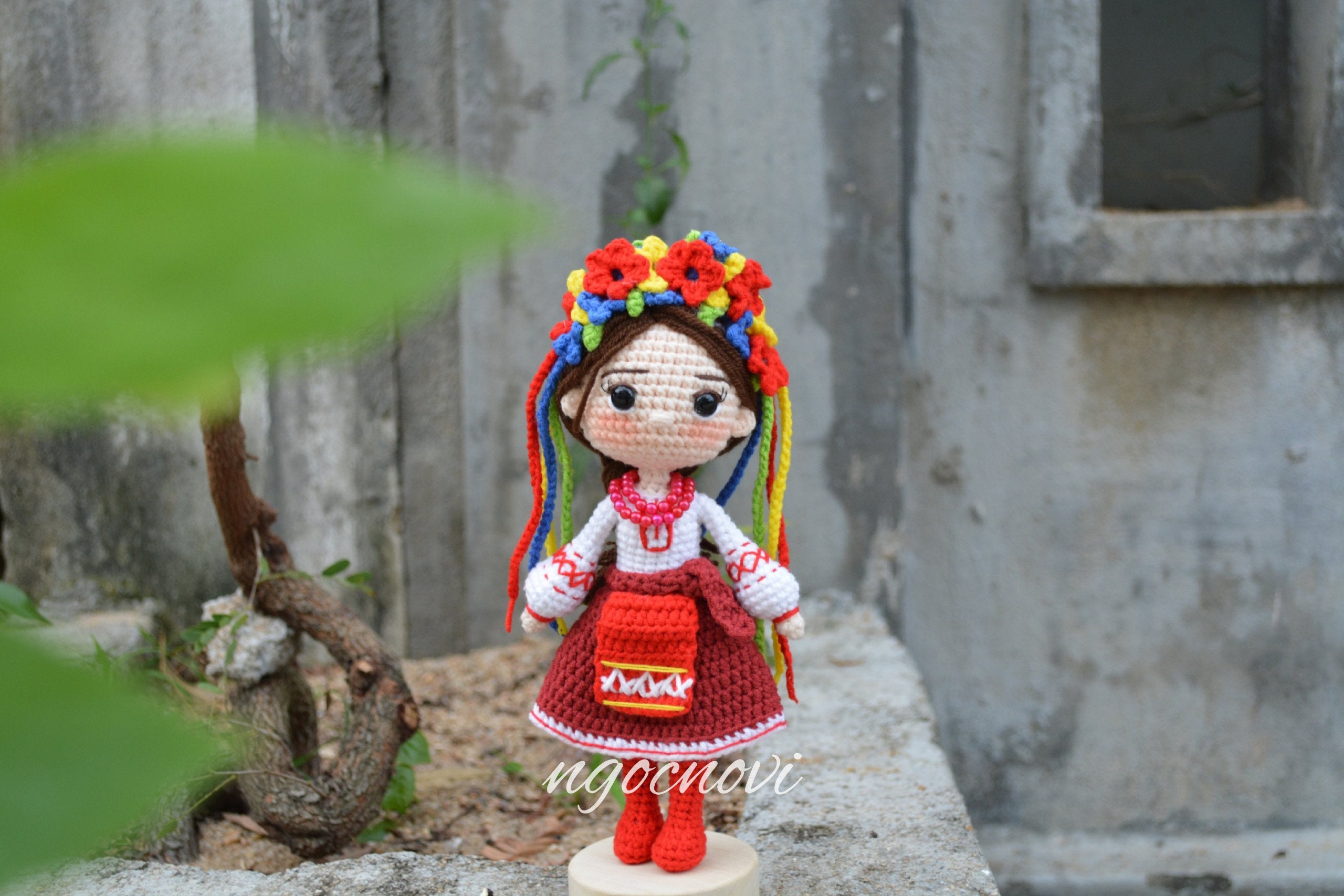 Ukrainian Vyshyvanka Doll Crochet Ukrainian Girl in Traditional Costume ...