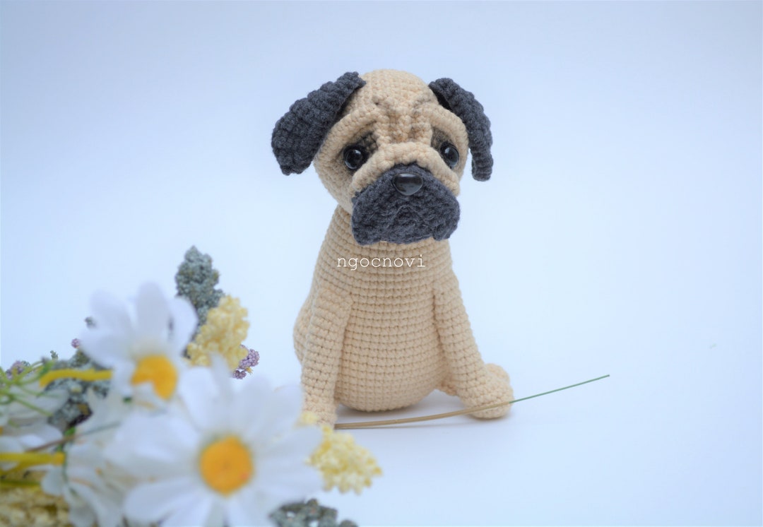 Pug Amigurumi Crochet Pug Dog Cute Handmade Pug Dog Craft - Etsy