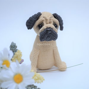 Pug Amigurumi Crochet Pug Dog Cute Handmade Pug Dog Craft - Etsy