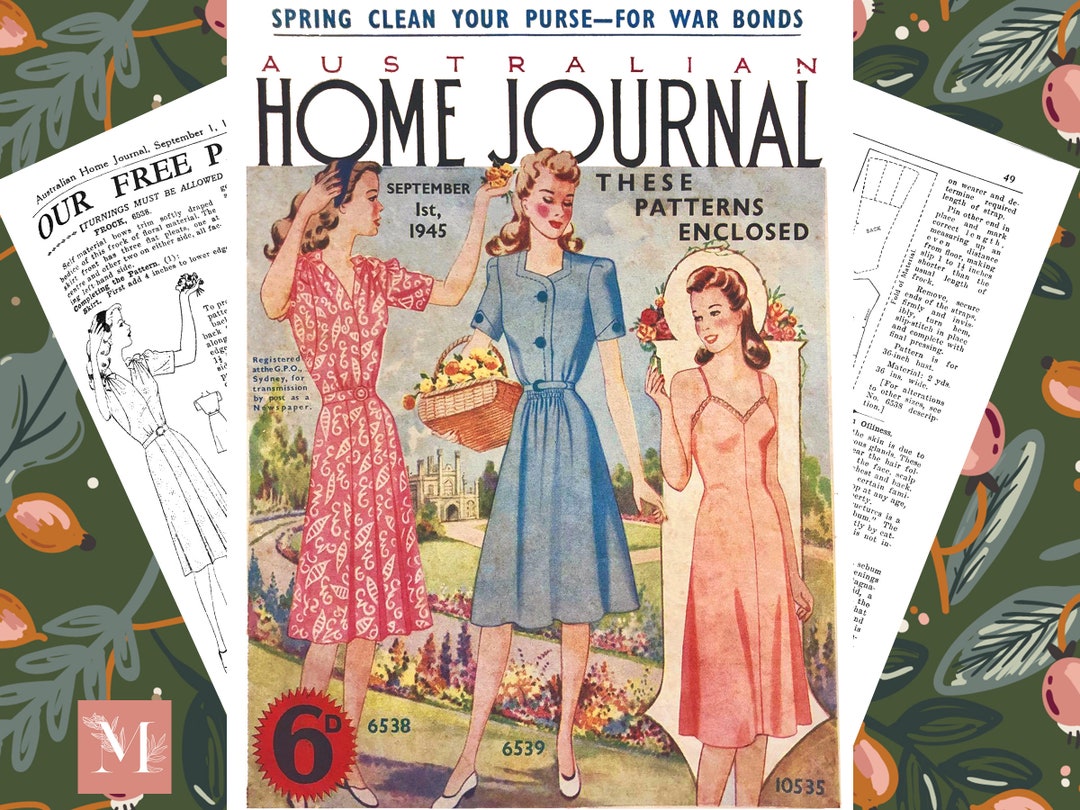 Vintage Sewing Dress Patterns PDF Download 1940s Australian Home ...