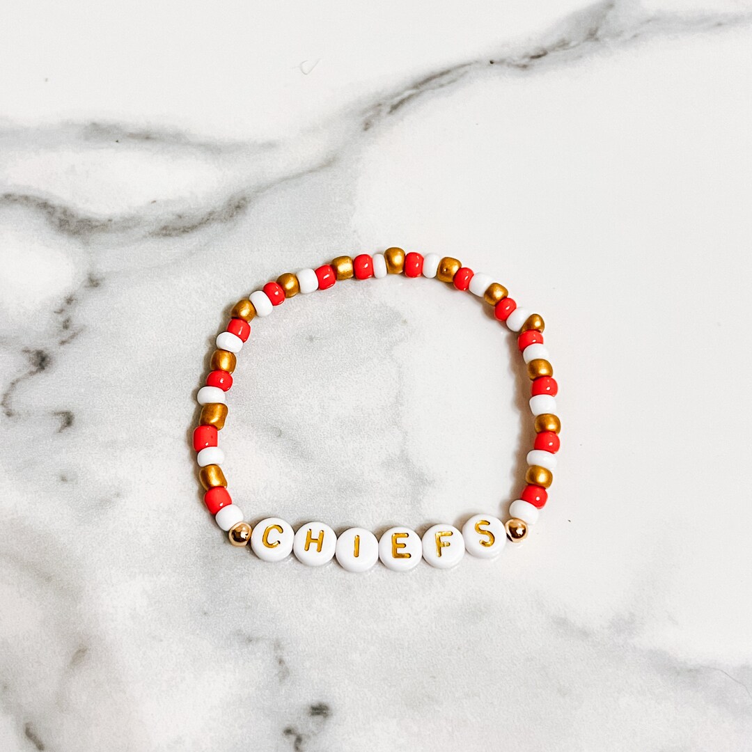 Kansas City Chiefs Bracelet, Kansas City Chiefs, NFL Gifts, Go Taylor’s ...