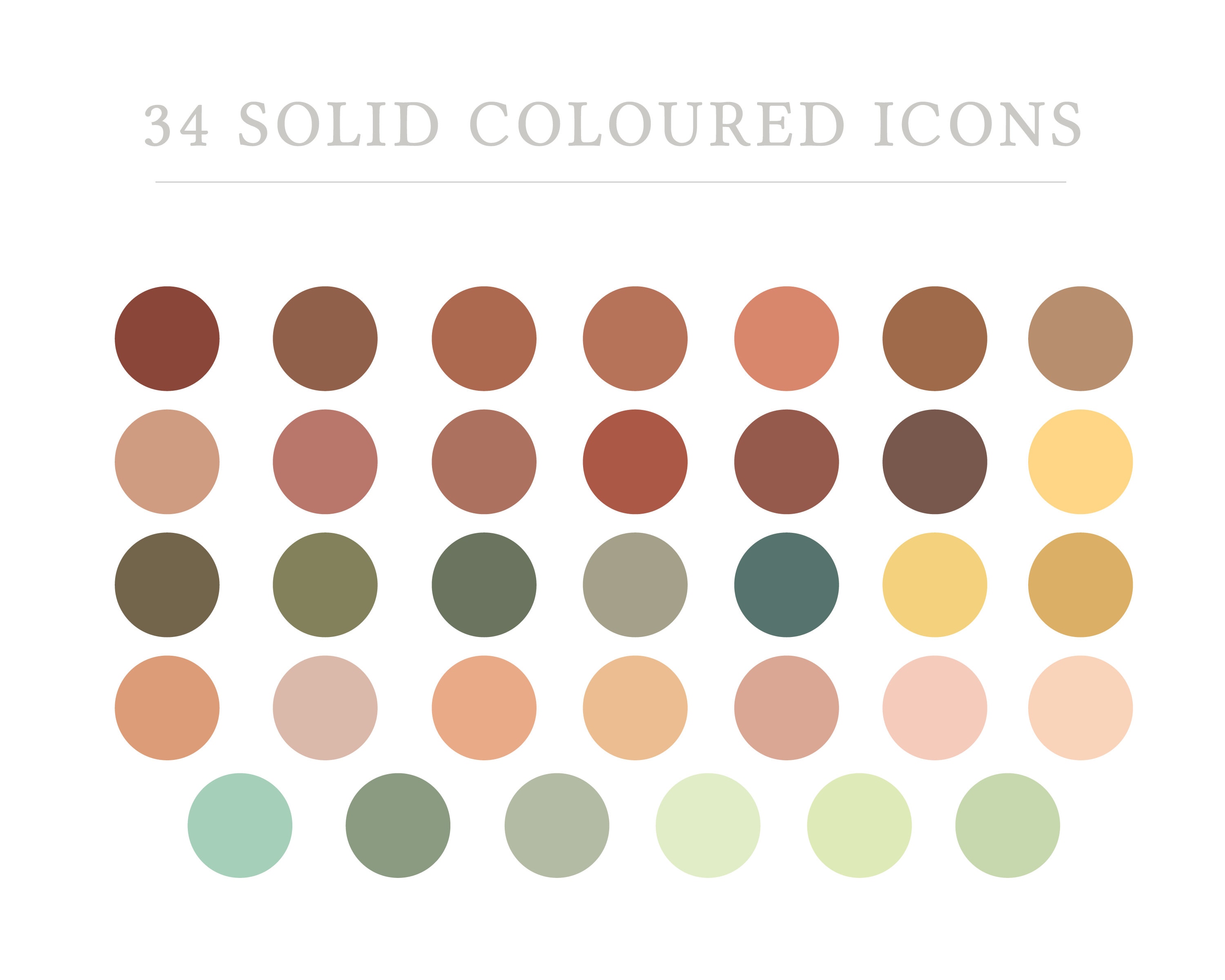 34 Instagram Highlight Cover Images | Solid Terracotta + Sage Colours ...