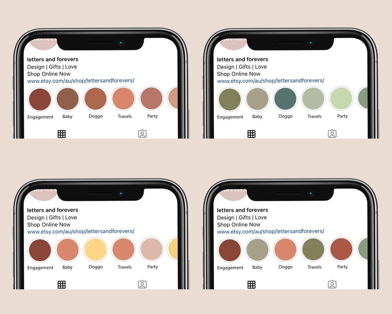 34 Instagram Highlight Cover Images | Solid Terracotta + Sage Colours ...