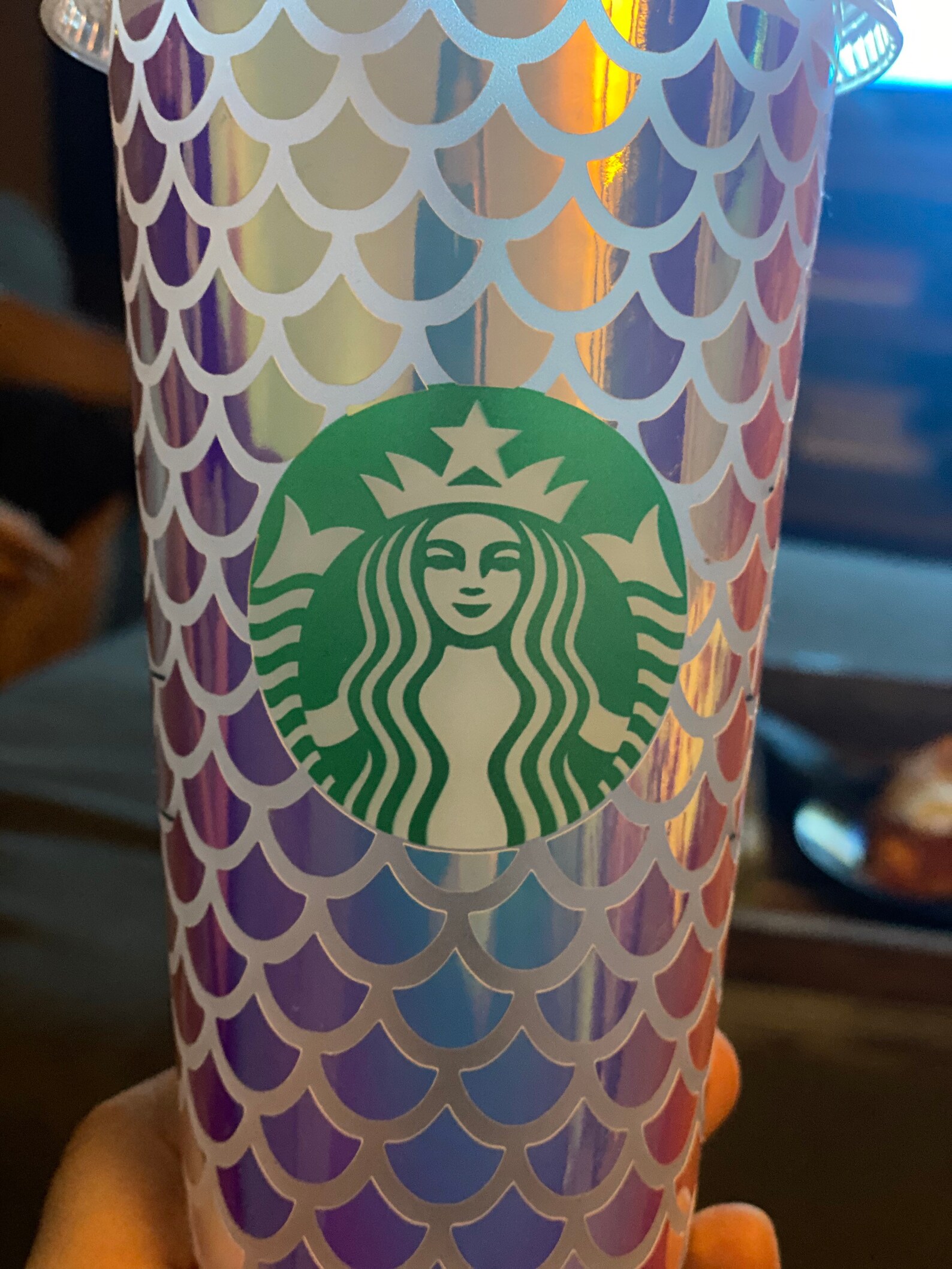 Starbucks Cold Cup Mermaid Scales - Etsy