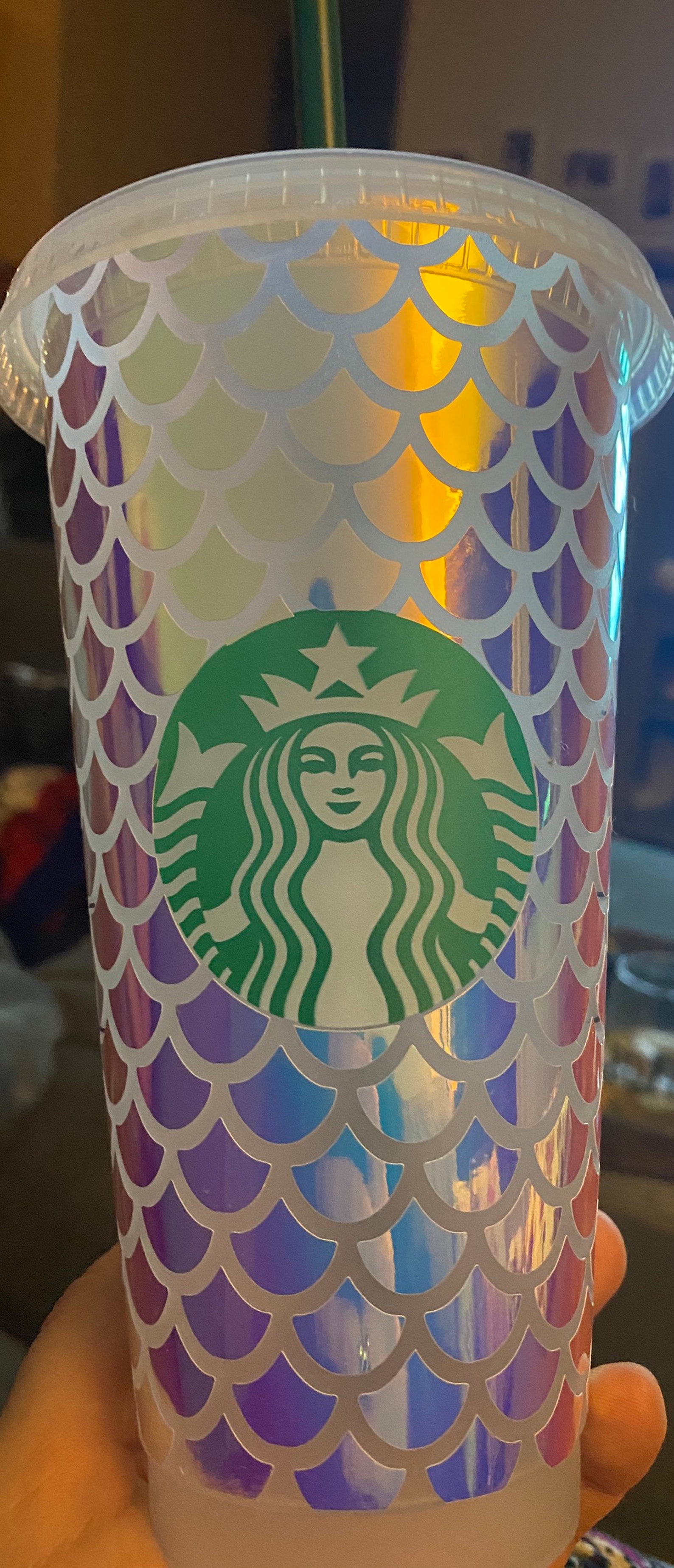 Starbucks Cold Cup Mermaid Scales - Etsy