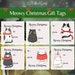 Printable Christmas Cat Gift Tags: Meowy Holiday Labels (digital ...