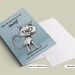 Printable Funny Cat Card, Folded Downloadable Greeting Card, Colorful ...