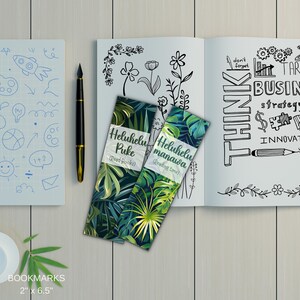 Hawaii Flora Bookmarks, Printable Hawaiian Message Bookmark Set of 5 ...