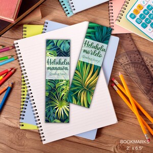 Hawaii Flora Bookmarks, Printable Hawaiian Message Bookmark Set of 5 ...