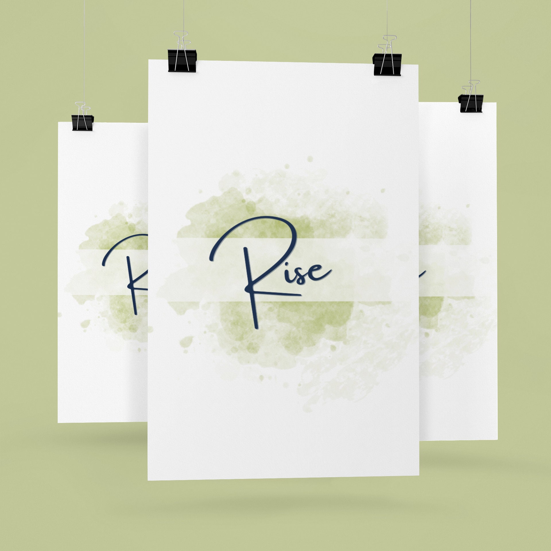 RISE, One Word Print for 2024, Printable Wall Art, Minimalist, Positive ...
