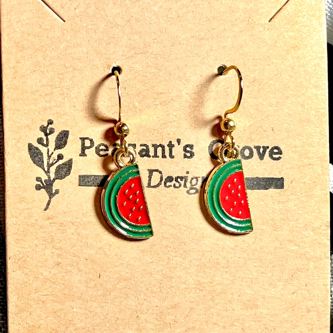 Palestine Watermelon Charm Dangle Hanging Earrings - Etsy