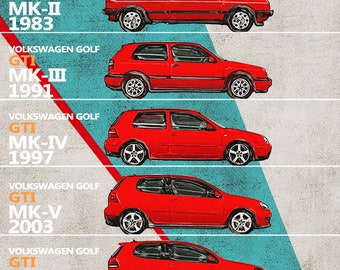 Vw Volkswagen Golf - Etsy