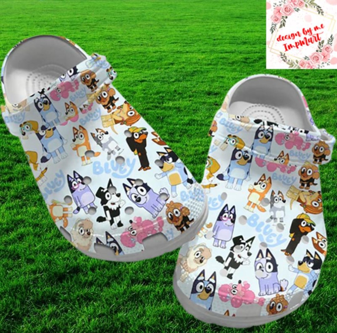 Bluey Dogs Family Crocs , Clogs Shoes for Men Women and Kid, Bluey ...