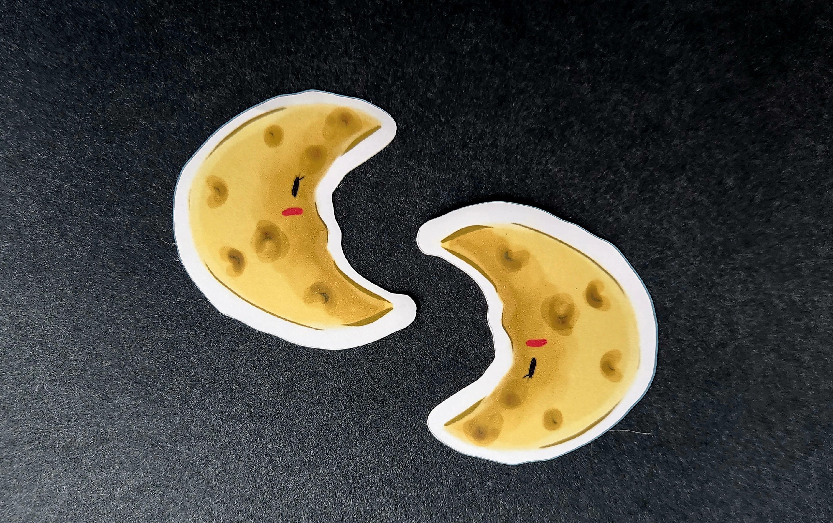 Crescent Moon Die Cut Vinyl Sticker, Moon Lover, Individual, Arts and ...