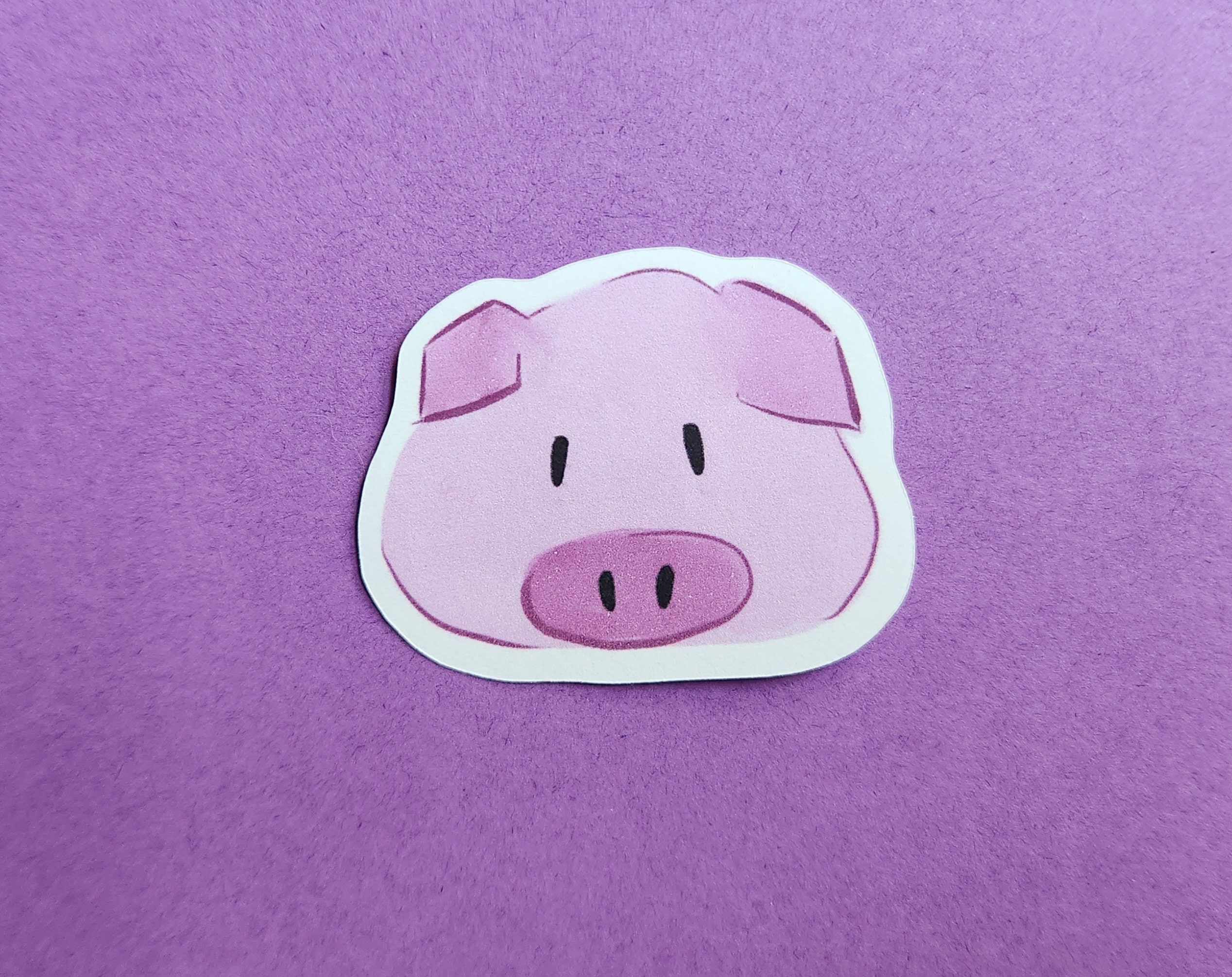 Cute Pig Die Cut Vinyl Sticker, Cute Sticker, Individual, Arts and ...