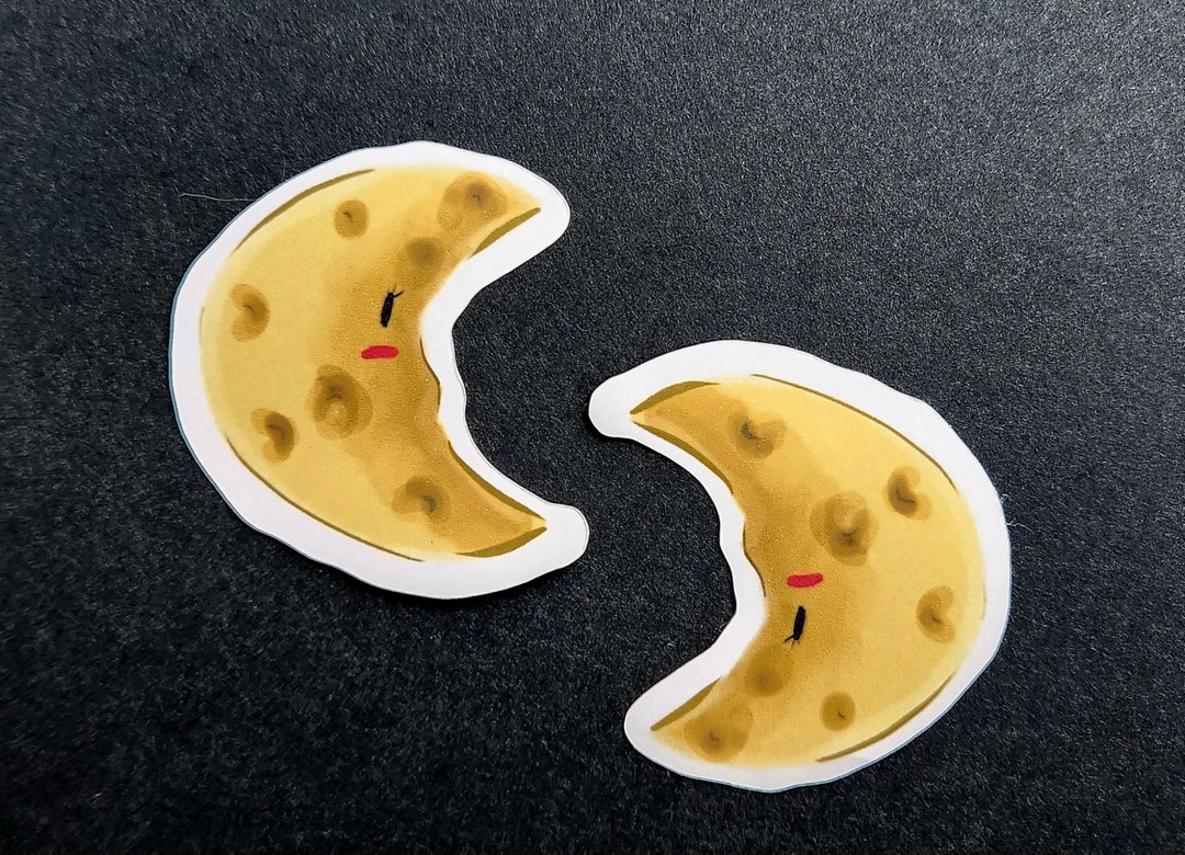 Crescent Moon Die Cut Vinyl Sticker, Moon Lover, Individual, Arts and ...