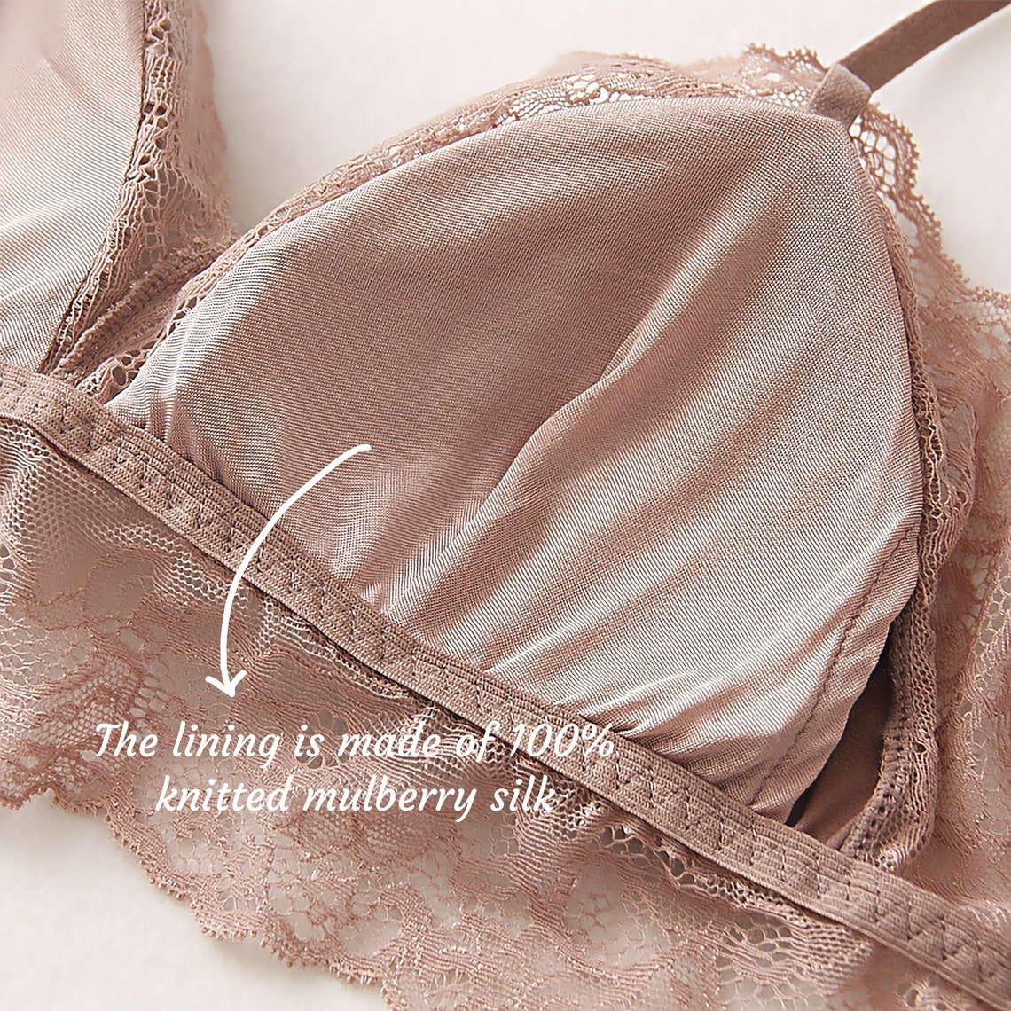 Silk Lace Bra French Style Bra Vintage Women Lingerie Bra No - Etsy
